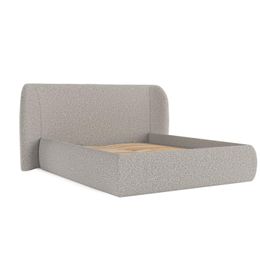 POLSTERBETT Bellano mit Stauraum 180/200 cm Grau im Bubble Stoff
