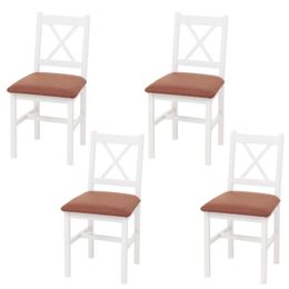 MCW ESSZIMMERSTUHL Wei&szlig;, Orange 4er-Set