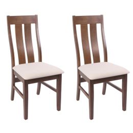 MCW ESSZIMMERSTUHL Dunkelbraun, Creme 2er-Set