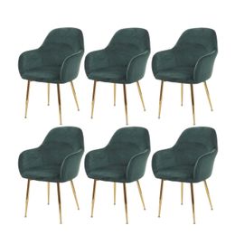 MCW ESSZIMMERSTUHL Gr&uuml;n 6er-Set