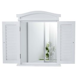MCW WANDSPIEGEL MIT FENSTERL&Auml;DEN Reinwei&szlig;