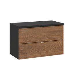 WASCHTISCHUNTERSCHRANK 80.2cm Elena Holz und Schwarz