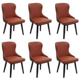 MCW ESSZIMMERSTUHL Rotbraun, Braun 6er-Set