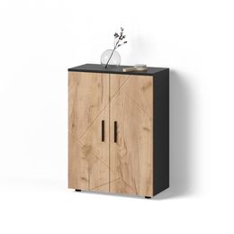 MIDISCHRANK Ronco Goldkraft Eiche/Anthrazit 60 x 81 cm
