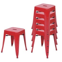 MCW HOCKER METALL Rot 6er-Set