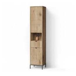 BADSCHRANK ATERNO Viking Oak 40 x 190 cm mit T&uuml;r und Schublade