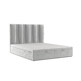 POLSTERBETT Orta mit Stauraum 160/200 cm Hellgrau im Lotta Stoff