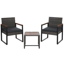 MCW POLY-RATTAN GARNITUR Grau