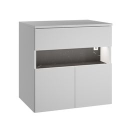 Badplaats WASCHBECKENUNTERSCHRANK Lissabon LED 1 Schublade Wei&szlig; - 60 x 44 x 60cm