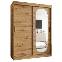 SCHIEBET&Uuml;RENSCHRANK mit Spiegel ROYAL 200/150/62 2-t&uuml;rig