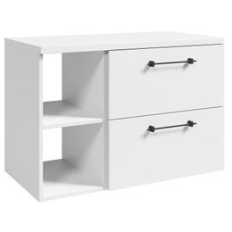 Badplaats WASCHBECKENUNTERSCHRANK Muro 2 Schubladen Wei&szlig; - 90 x 45 x 61 cm