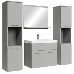 Badplaats BADM&Ouml;BEL-SET Montreal 5 Teile Grau Matt - 60 x 35 x 51 cm