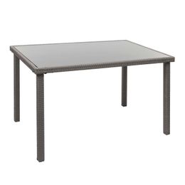 MCW POLY-RATTAN TISCH rechteck Grau
