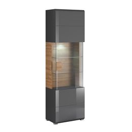 VITRINE Jules Grau und Holz