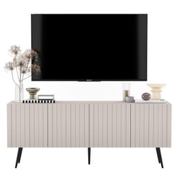 TV-SCHRANK Elpis Kaschmir Matt mit Metallbeine Glamour 150 cm