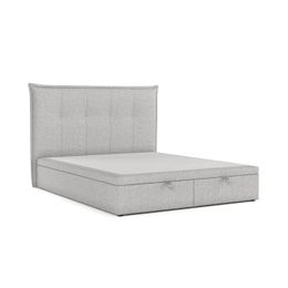 POLSTERBETT Liano mit Stauraum 120/200 cm Grau im Megan Stoff
