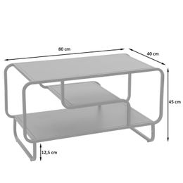 MCW COUCHTISCH rechteck Schwarz