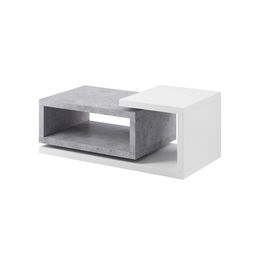 COUCHTISCH Ilyes Wei&szlig; und Beton