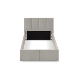 Halmon Schlafkomfort Betten POLSTERBETT Dalas Grau 100 x 200 x 40 cm Stauraum Ohne Matratze und Lattenrost