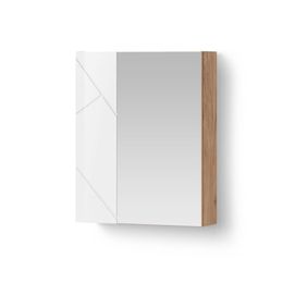 SPIEGELSCHRANK Ronco Wei&szlig;/Eiche 60 x 75 cm