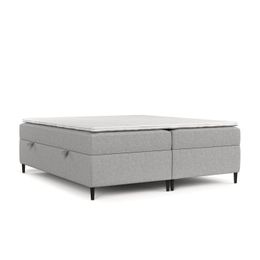 BOXBETT Theo 120/200 cm Graubeige im Megan Stoff