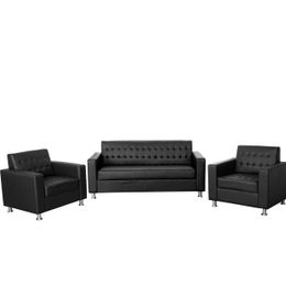 MCW SOFAGARNITUR Schwarz