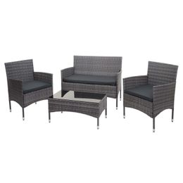 MCW POLY-RATTAN GARNITUR Grau, Anthrazit