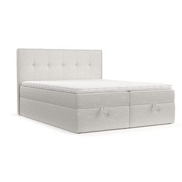 BOXBETT Tivra 180/200 cm Hellbeige im Riva Stoff