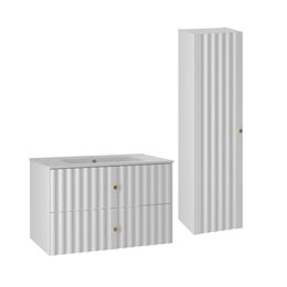 BADM&Ouml;BEL 80cm Izae 2er-Set Wei&szlig;