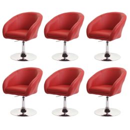 MCW ESSZIMMERSTUHL Rot 6er-Set