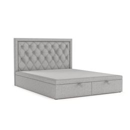 POLSTERBETT Nicobar mit Stauraum 120/200 cm Grau im Megan Stoff
