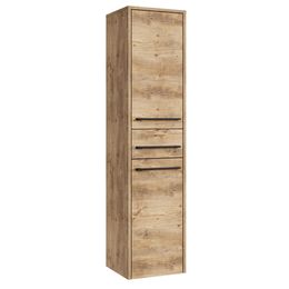 Badplaats BADEZIMMERSCHRANK Florence mit 2 T&uuml;ren Kastanien Eiche - 30 x 35 x 130 cm