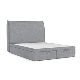 POLSTERBETT Tuvalu mit Stauraum 120/200 cm Grau im Alta Stoff