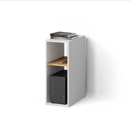 PC-SCHRANK Lorena Wei&szlig;/Goldkraft Eiche 28.5 x 72 cm mit 2 F&auml;chern