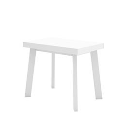 KONSOLENTISCH ausziehbar 58 bis 222cm, f&uuml;r 10 G&auml;ste, eiche wei&szlig;, 90/58/73cm