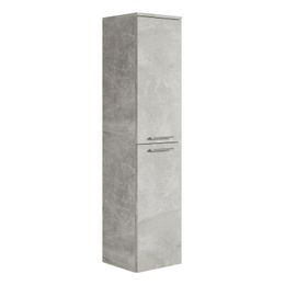 Badplaats BADEZIMMERSCHRANK Saturnus mit 2 T&uuml;ren Beton Grau - 35 x 35 x 130 cm