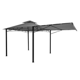MCW PERGOLA STAHL + SEITENWAND Grau
