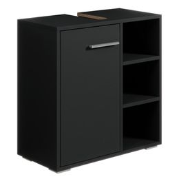 Badplaats WASCHBECKENUNTERSCHRANK Neptunus 1 T&uuml;r Schwarz - 60 x 30 x 60 cm