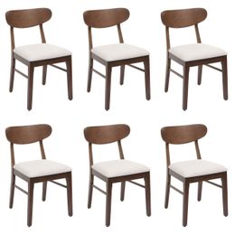 MCW ESSZIMMERSTUHL Braun, Cremewei&szlig; 6er-Set