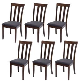 MCW ESSZIMMERSTUHL Anthrazit, Braun 6er-Set