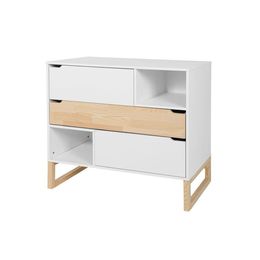 KINDERKOMMODE Juliette Wei&szlig; und Holz