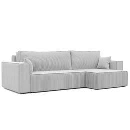 ECKSOFA mit Schlaffunktion und Bettkasten, Grau