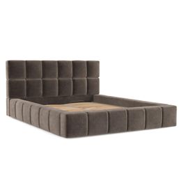 POLSTERBETT Paros mit Stauraum 160/200 cm Braun im Terra NW Stoff