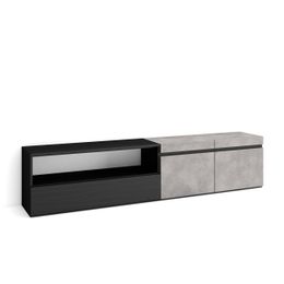 LOWBOARD Zementgrau, 200/35/45cm