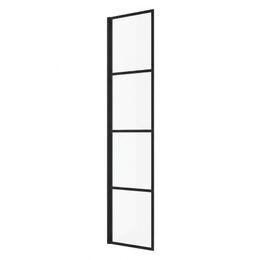 Badplaats DUSCHWAND Essos - 40 x 200 cm - Schwarz - Walk-In Duschabtrennung aus Sicherheitsglas