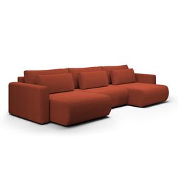 PANORAMASOFA Evy 4 Sitzpl&auml;tze Orange
