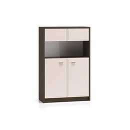 GESCHIRRSCHRANK Kaius Kaschmir und Dunkles Holz