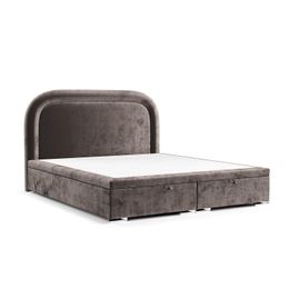POLSTERBETT Harmony mit Stauraum 200/200 cm Braun im Lotta Stoff