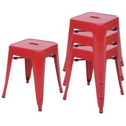 MCW HOCKER Rot 4er-Set