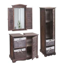 MCW BADEZIMMERSET Braun